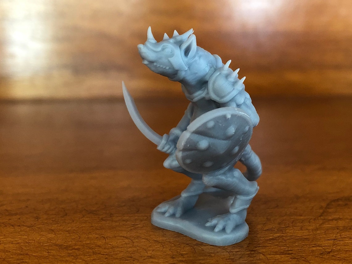 Dnd Rat Warrior Wererat Monster 28mm Miniature Wargaming Games RPG D&D ...