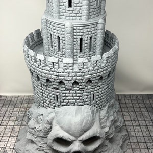 Dnd Skull Tower Dark Elf Evil Hellscape Necromancer Castle Dark Wizard ...
