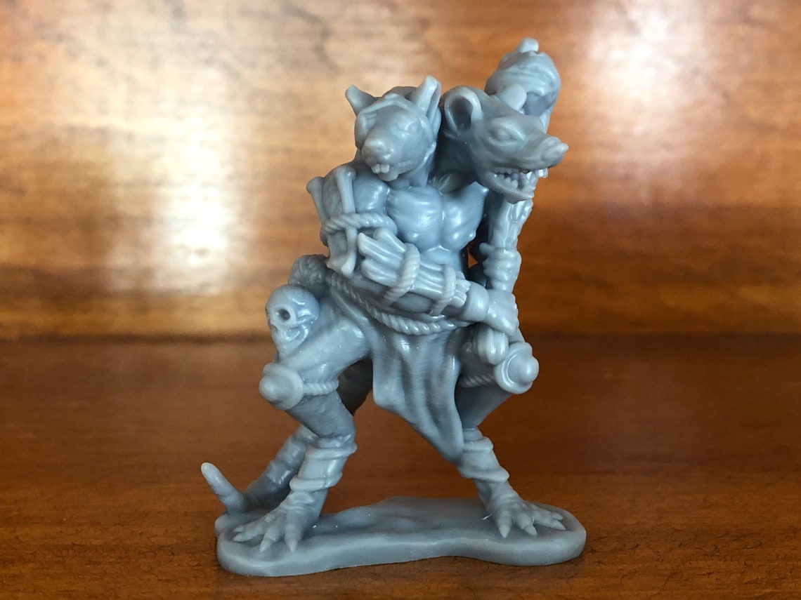 Dnd Rat Mutant Wererat Monster 28mm Miniature Wargaming Games RPG D&D ...