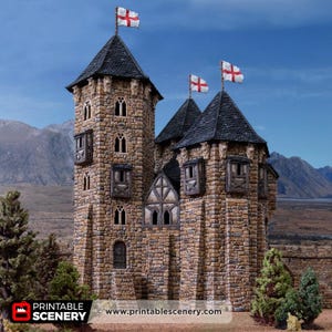 Dnd Hex King's Keep Quarters Castle Medieval Village RPG Pathfinder D&D ...