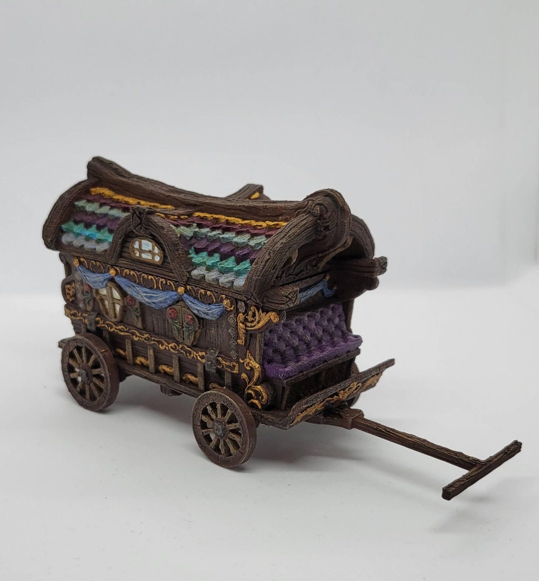 Dnd Gypsy Wagon Merchant Wagon Traveler Caravan Cart Gypsies Tabletop ...