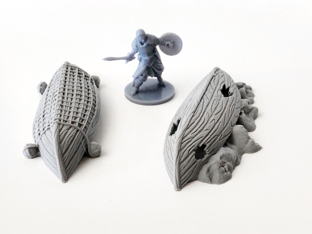 Dnd Fishing Boat Set Broken Flipped Hull for Beach Tabletop Scatter ...