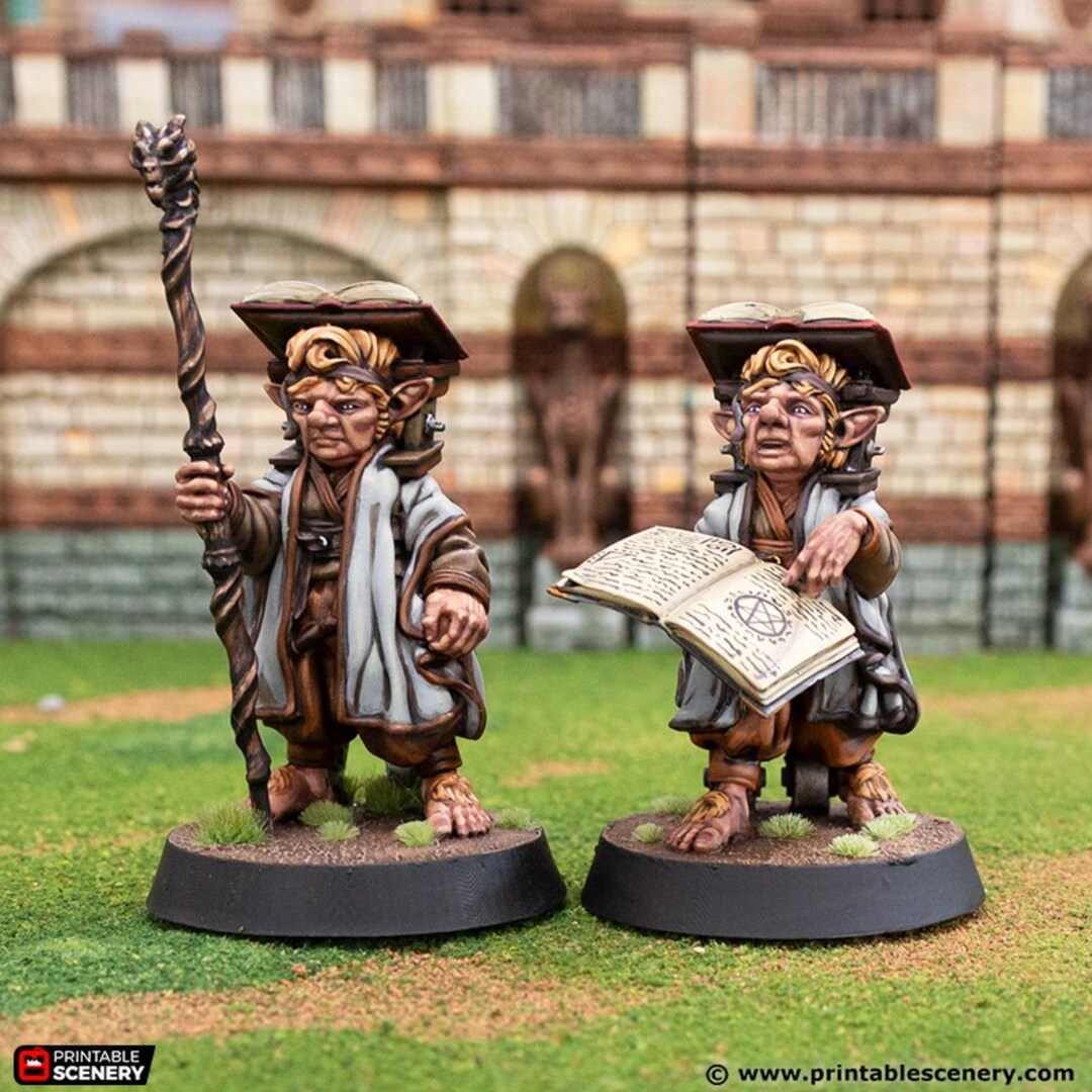 Dnd Diggelsby Burrower the Staff Bearer 28mm Hobbit Miniature Rise of ...