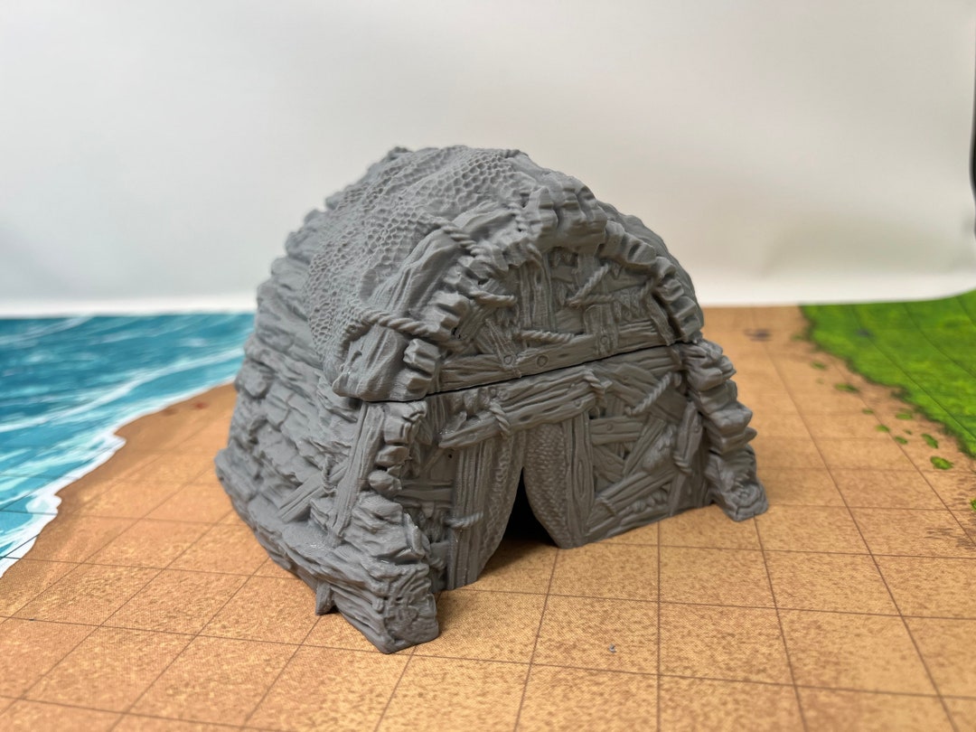 Dnd Fisherman's Hut Tribal Shack Hull House Longhouse Tabletop Scatter ...