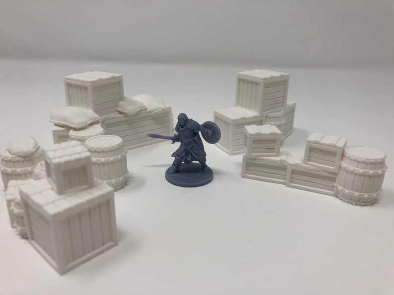 Dnd Stockroom Barricade SET 28mm Tabletop Scatter Warehouse Pirate ...