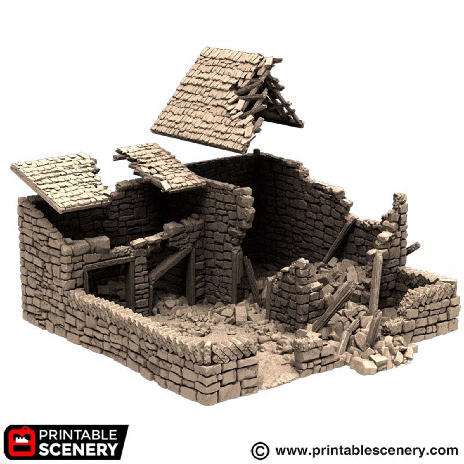 Dnd Ruined Farm Pig Pen From King and Country Village Tabletop - Etsy