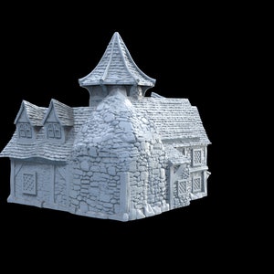 Dnd Medieval Town Hall Village Inn - 28mm Scatter Village Tabletop ...