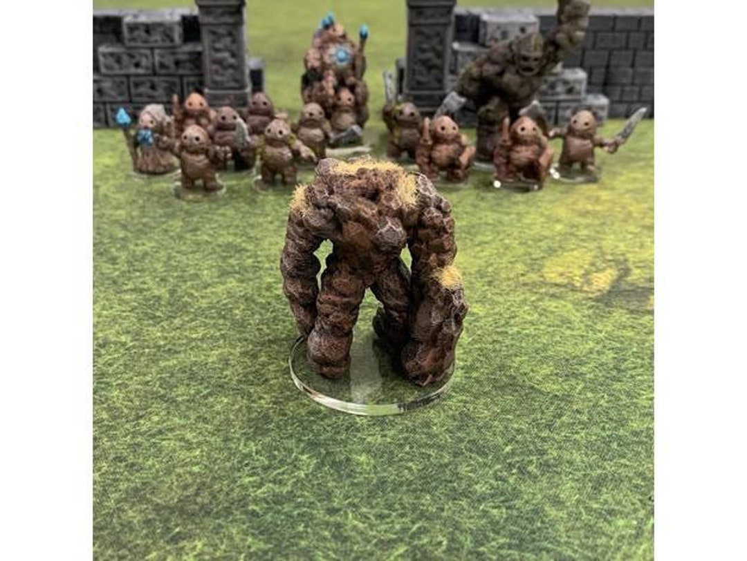 Dnd Earth Elemental Rock Creature Monster 28mm Tabletop Terrain ...
