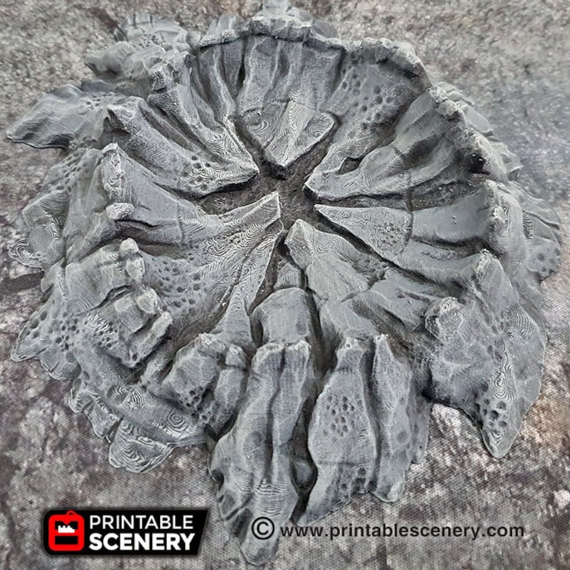 Dnd Lunar Crater Meteor Crash Site Volcano Post-apocalyptic Landscape ...