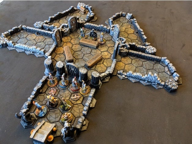 Dnd Flat Modular Walls Hex Tiles Custom Game 28mm Tabletop - Etsy Polska