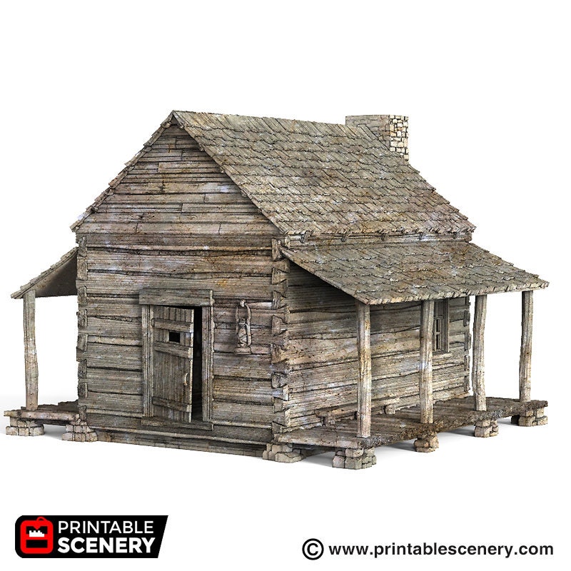 Dnd Log Cabin Log House Wilderness Wild West Western Civil War Tabletop ...