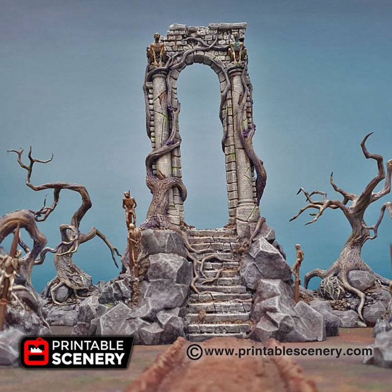 Dnd Shadow Gate Ancient Portal Stargate Shadow Fey Tabletop Scatter ...