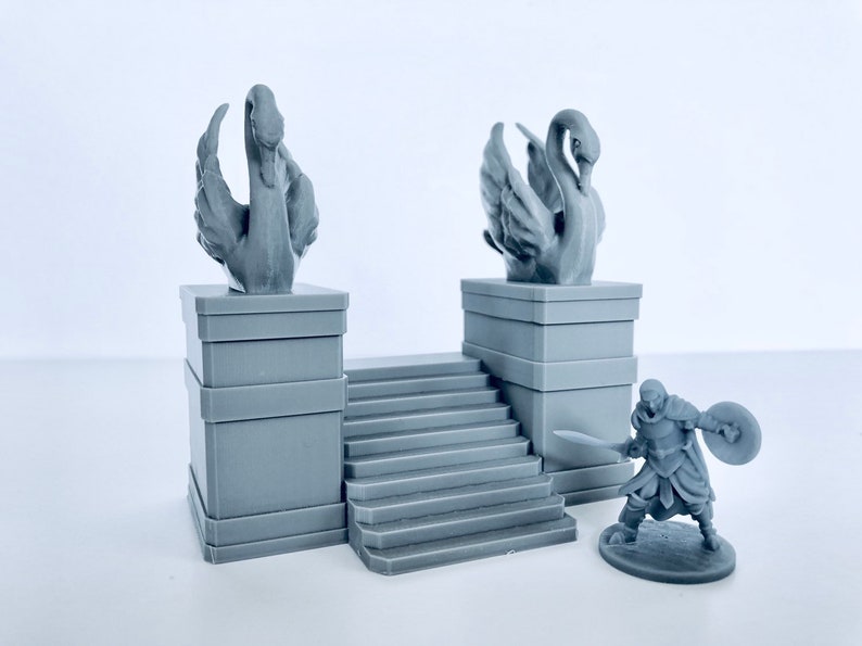 Dnd Swan Stairway Grand Entrance for Castle/throne - 28mm Tabletop ...