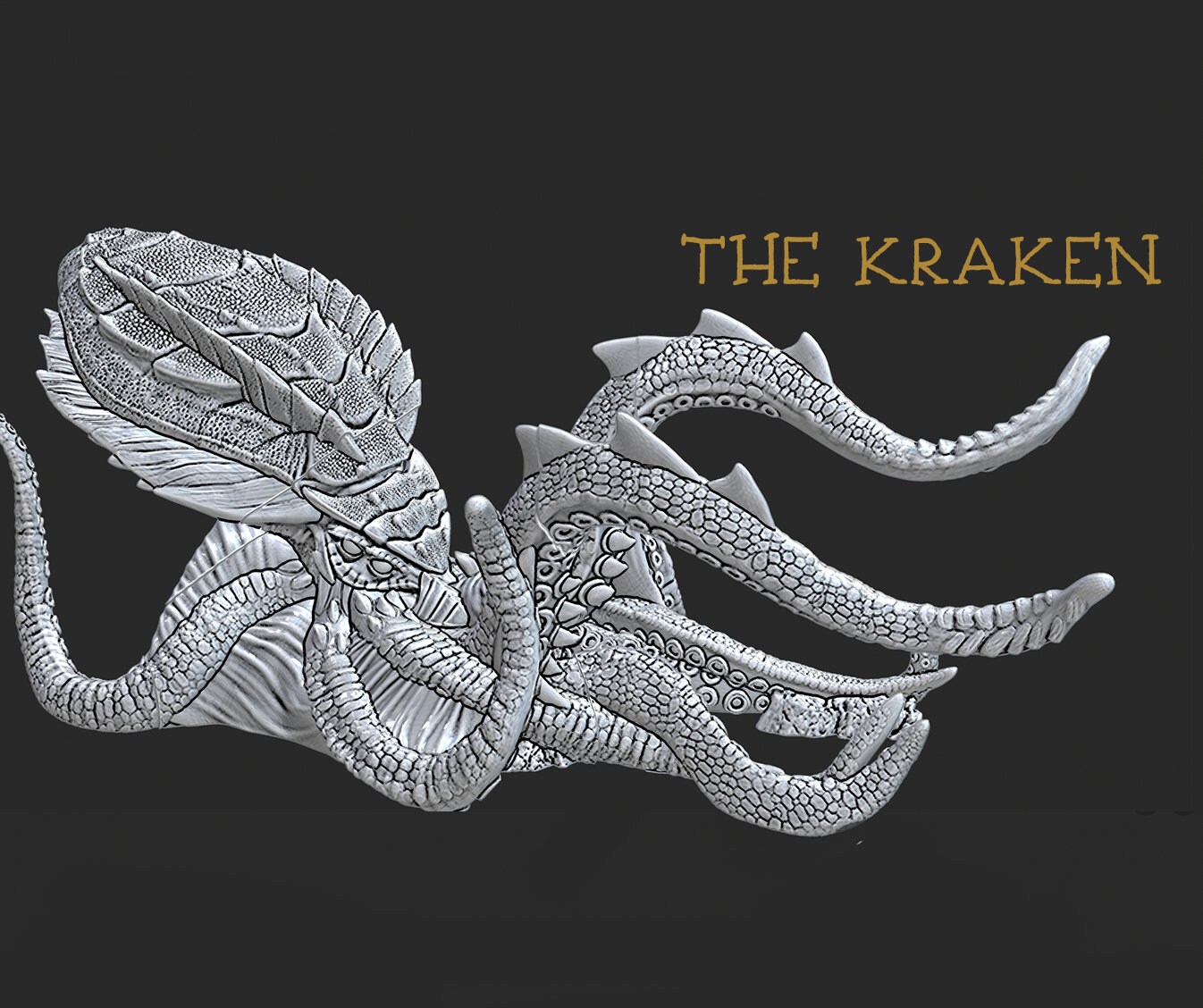 Dnd KRAKEN Tabletop Terrain Underwater Sea Creature Miniature - Etsy