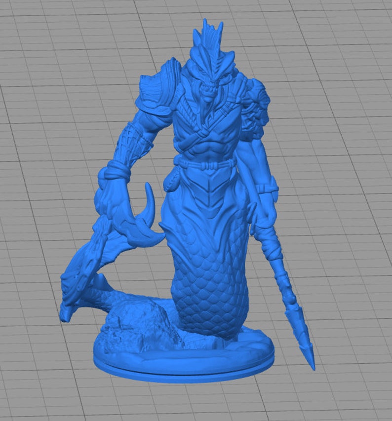 Dnd Merrow RESIN Atlantic Warrior Guard Merfolk Merman - Etsy