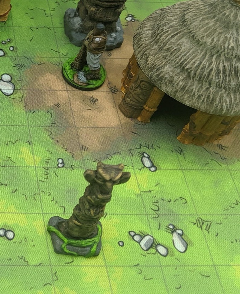 Dnd Tiki Totem Poles Island Hut Tribe Jungle Tabletop Terrain - Etsy