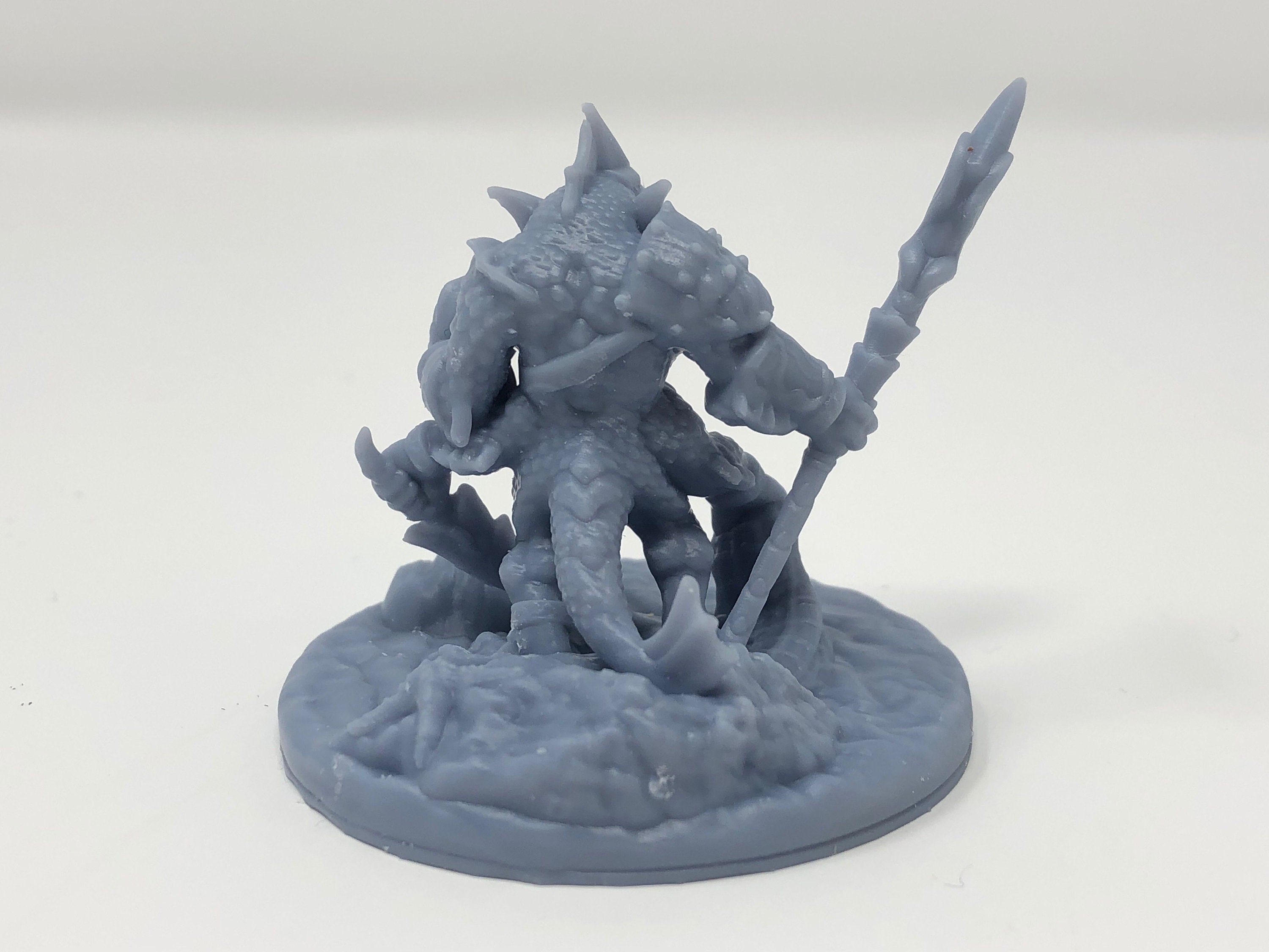 Dnd Sahuagin Deep Devil Baron Sea Warrior 28mm Resin Miniature | Etsy