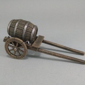 Dnd Barrel Cart Wagon Ale Cart- 28mm Tabletop Miniature Terrain RPG ...