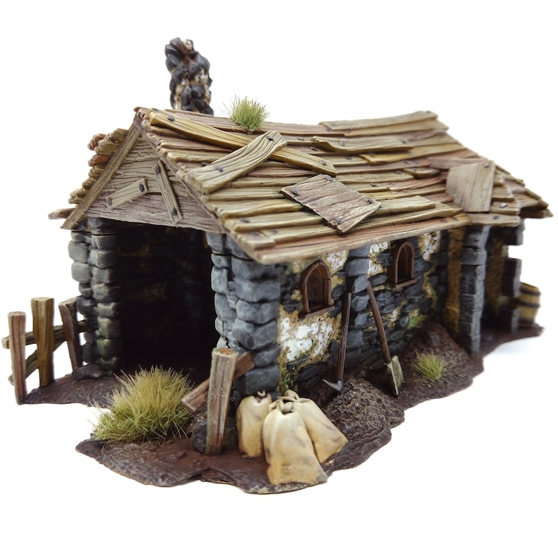 Dnd Slum Shack Version A Village Shack Medieval Beggar's - Etsy