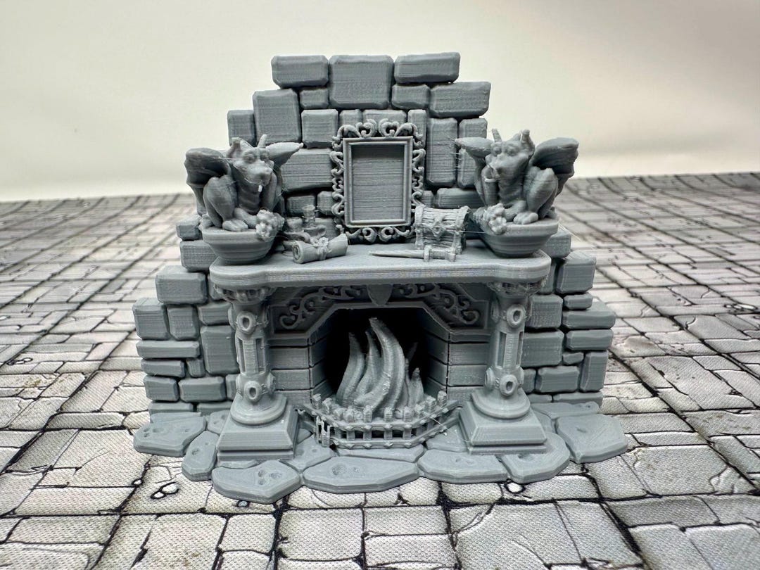 Dnd Fireplace With Mantel Village Furniture Castle Inn Tavern Dragon's ...
