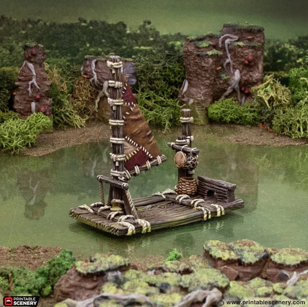 Dnd Medium Swamp Boat Raft Ship Skiff Gloaming Swamps Marshes Marshland ...