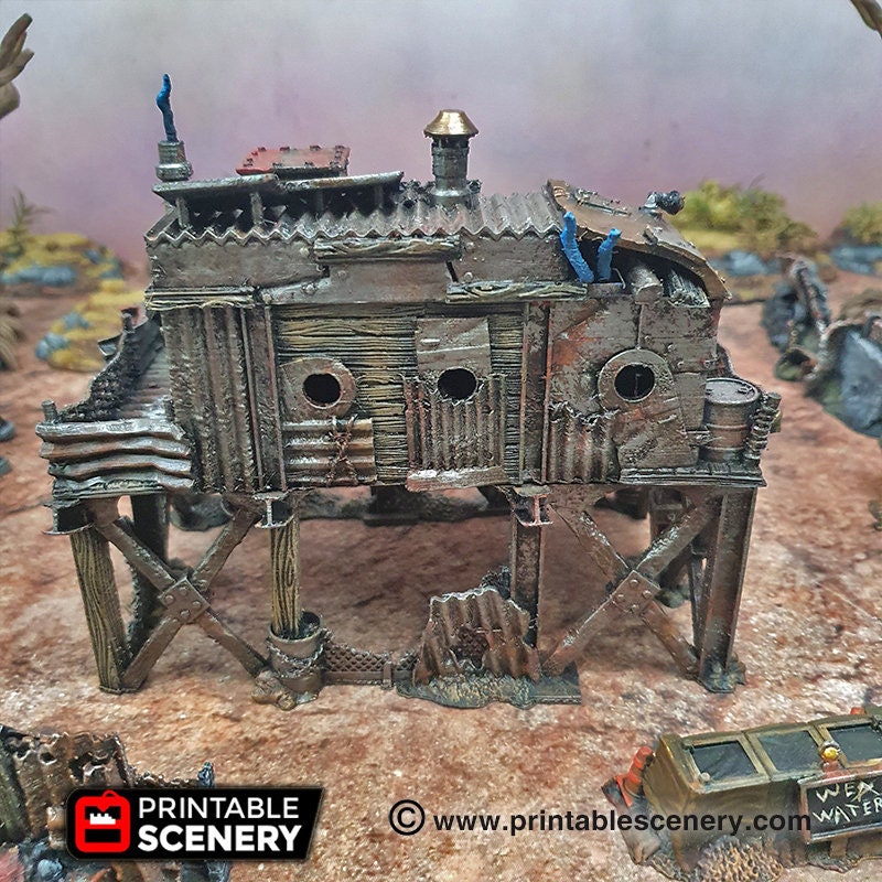 Dnd Survivalist Shack Urban Modern Gaslands Wasteland Post - Etsy
