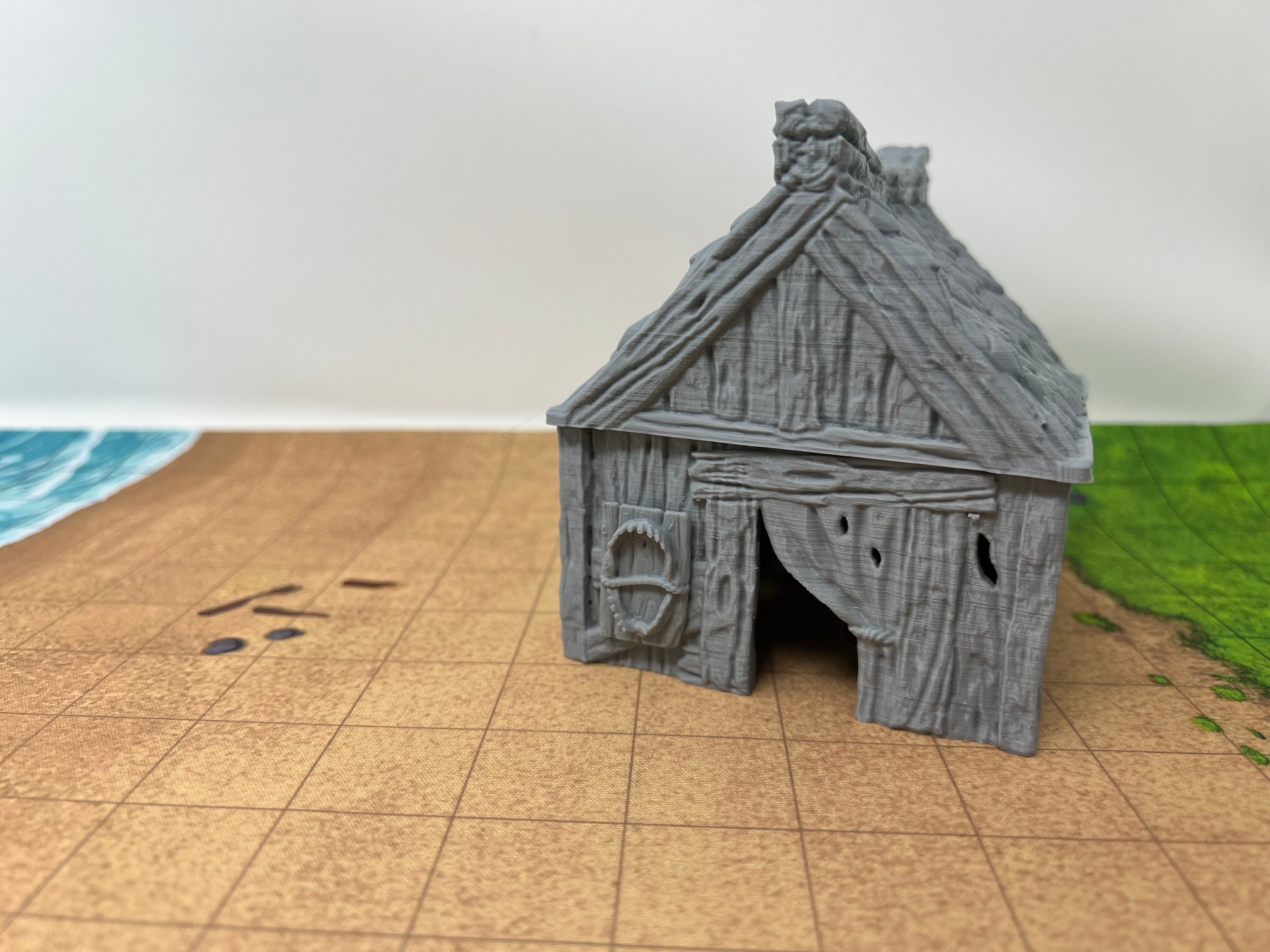 Dnd Fisherman's Beach Hut Fishing Shacktabletop Terrain Miniature RPG D ...