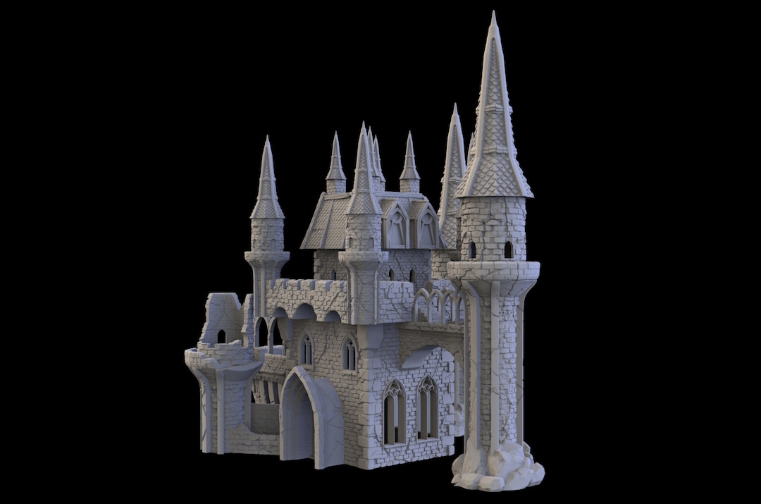 Dnd Haunted Castle Medieval Dark Lord Vampire Scatter Village Tabletop ...