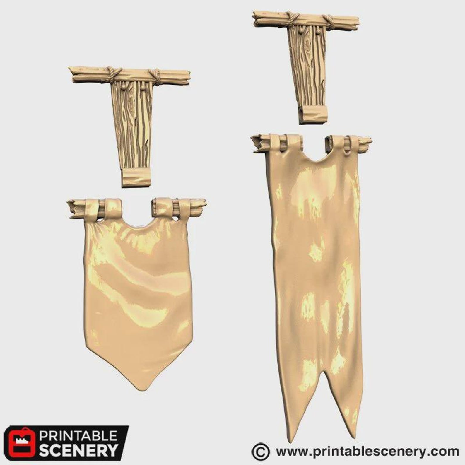 Dnd Castle Flags Banner Set Throne and Ash HEX Castle Walls Fortress ...