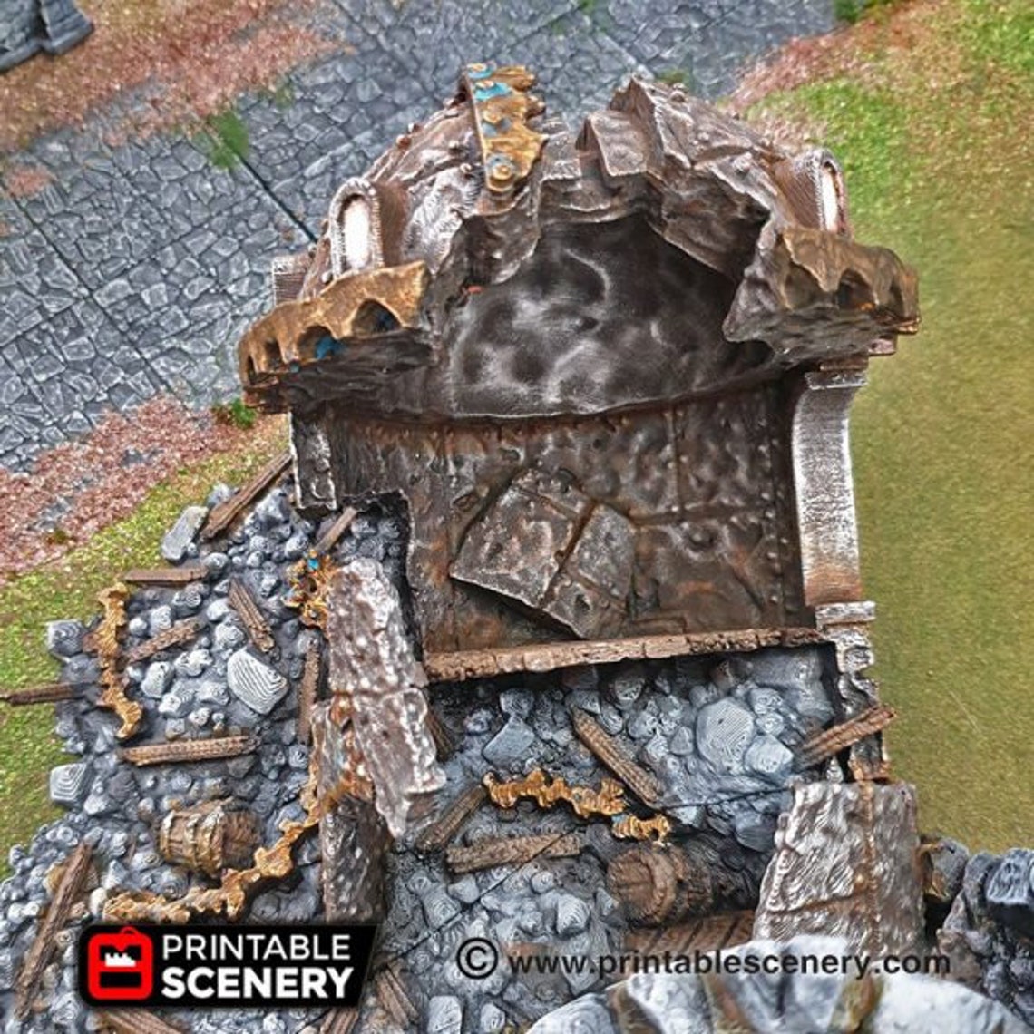 Dnd Ruined Observatory Tower Fantasy Ruins Tabletop Scatter Terrain RPG ...