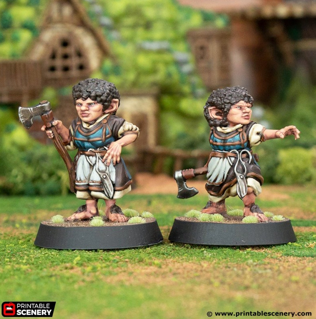 Dnd Fern Greenly 28mm Hobbit Female Miniature Rise of the Halflings ...