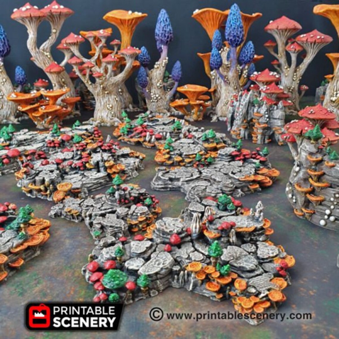 Dnd Shroom Grotto Floors Goblin Caverns Clorehaven Tabletop Scatter ...