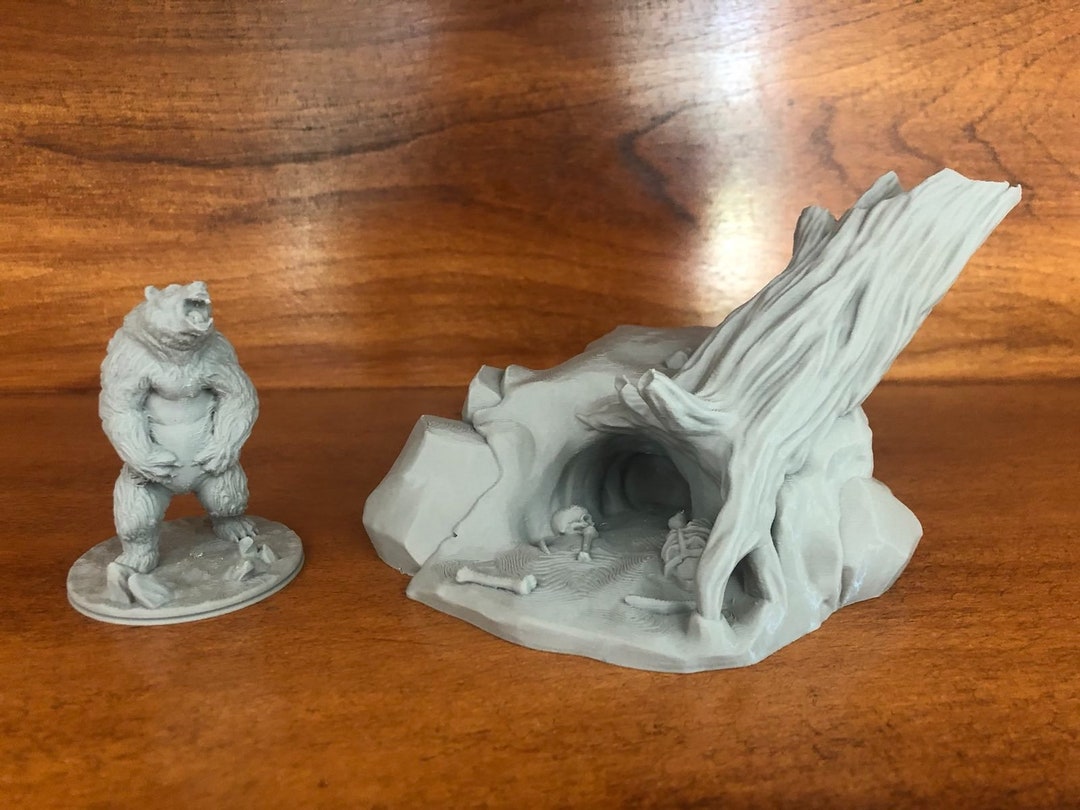 Dnd Animal Bear Creature Cave With Human Remains Tabletop Scatter ...