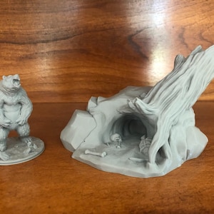 Dnd Animal Bear Creature Cave With Human Remains Tabletop Scatter ...