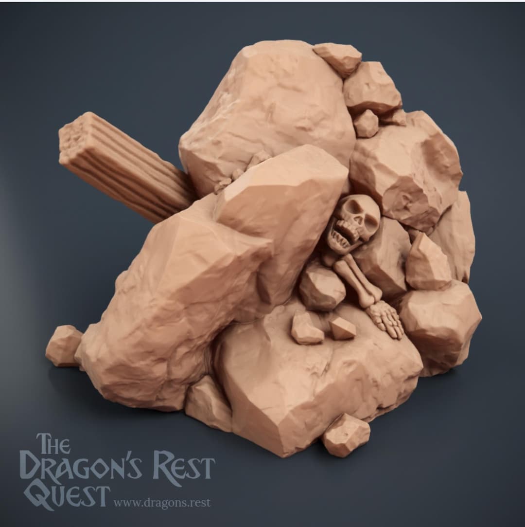 Dnd Mine Shaft Cave in Rock Trap Skeleton Skeleton Remains Dragons Rest ...