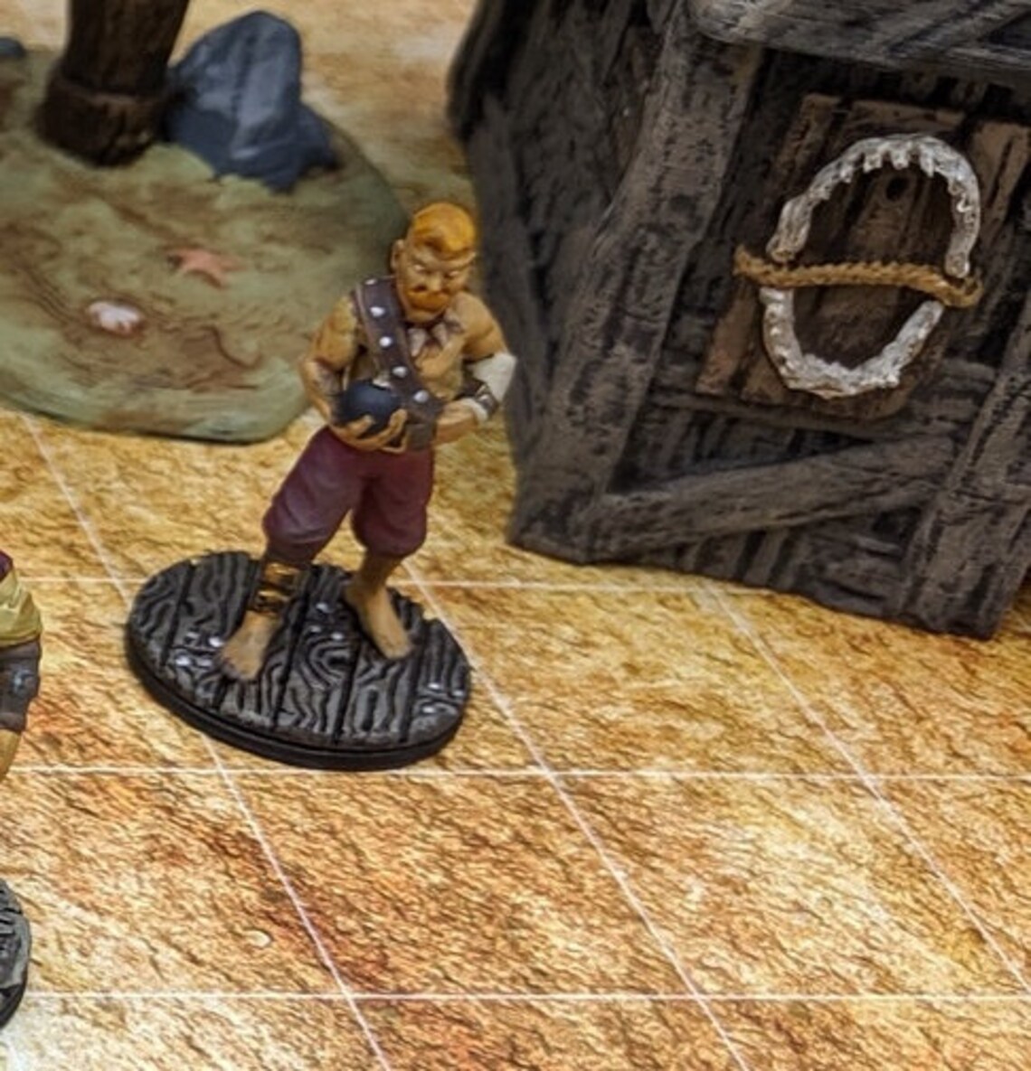 Dnd Pirate Crewman With Cannonball D and D Miniatures RPG D&D Dungeons ...