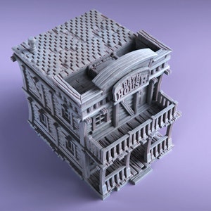 Dnd Belle's Bathhouse Bath House Western Town Railway Terrain Wargaming ...