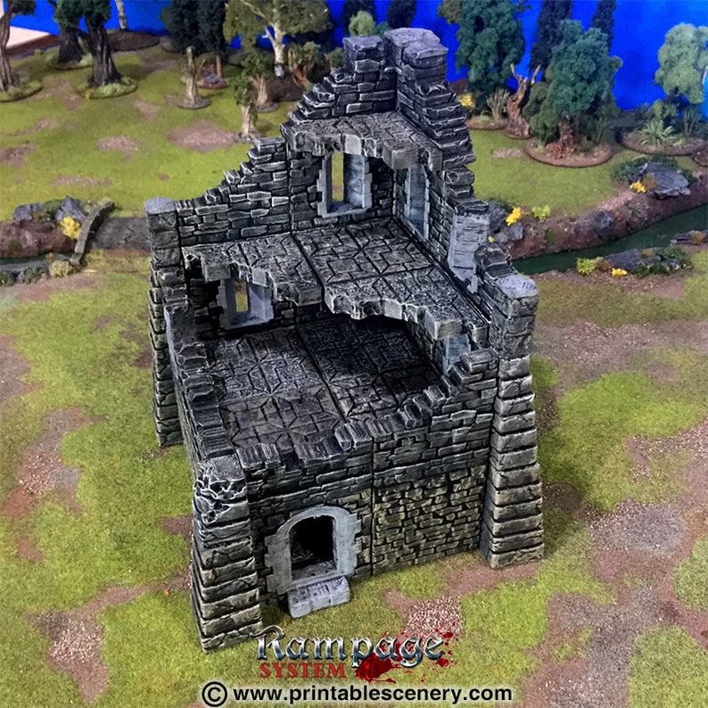 Dnd Castle Ruins Damaged Tower Battle Damage Village War Ruins - Etsy