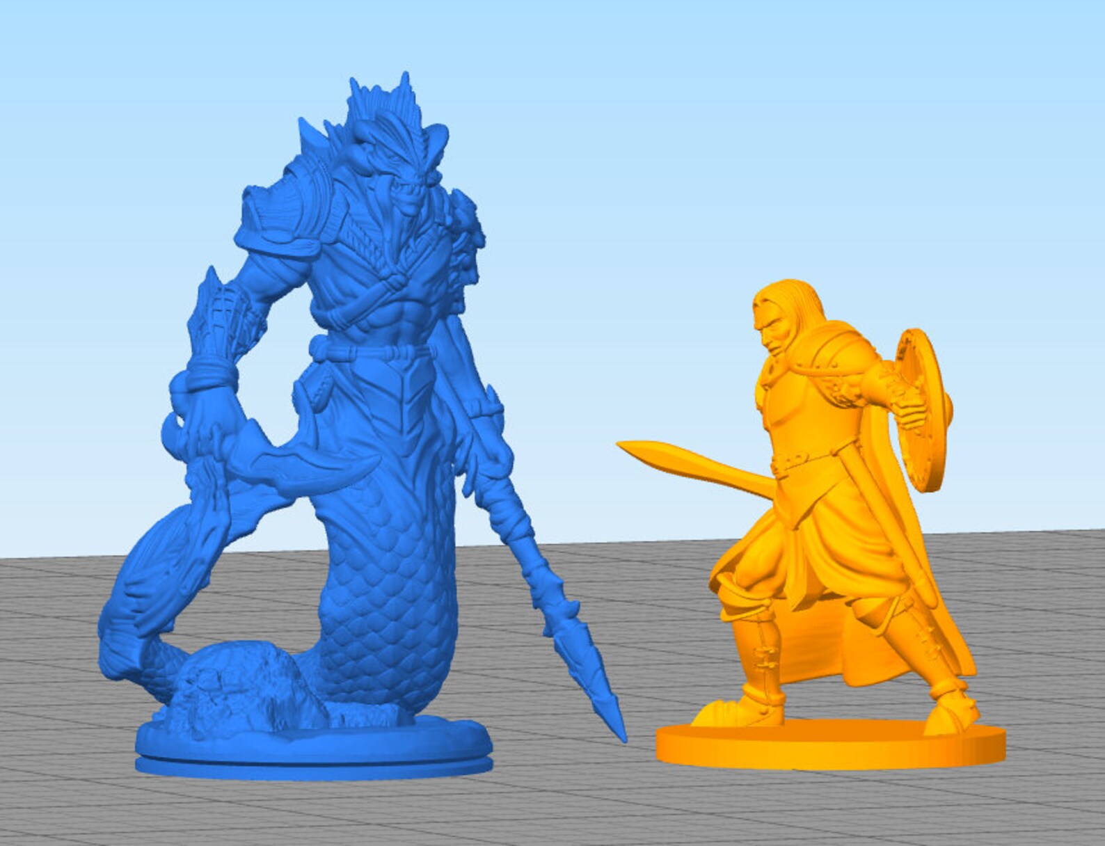 Dnd Merrow RESIN Atlantic Warrior Guard Merfolk Merman - Etsy