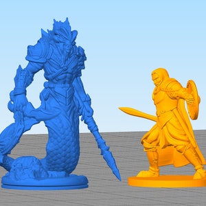 Dnd Merrow RESIN Atlantic Warrior Guard Merfolk Merman | Wargaming ...