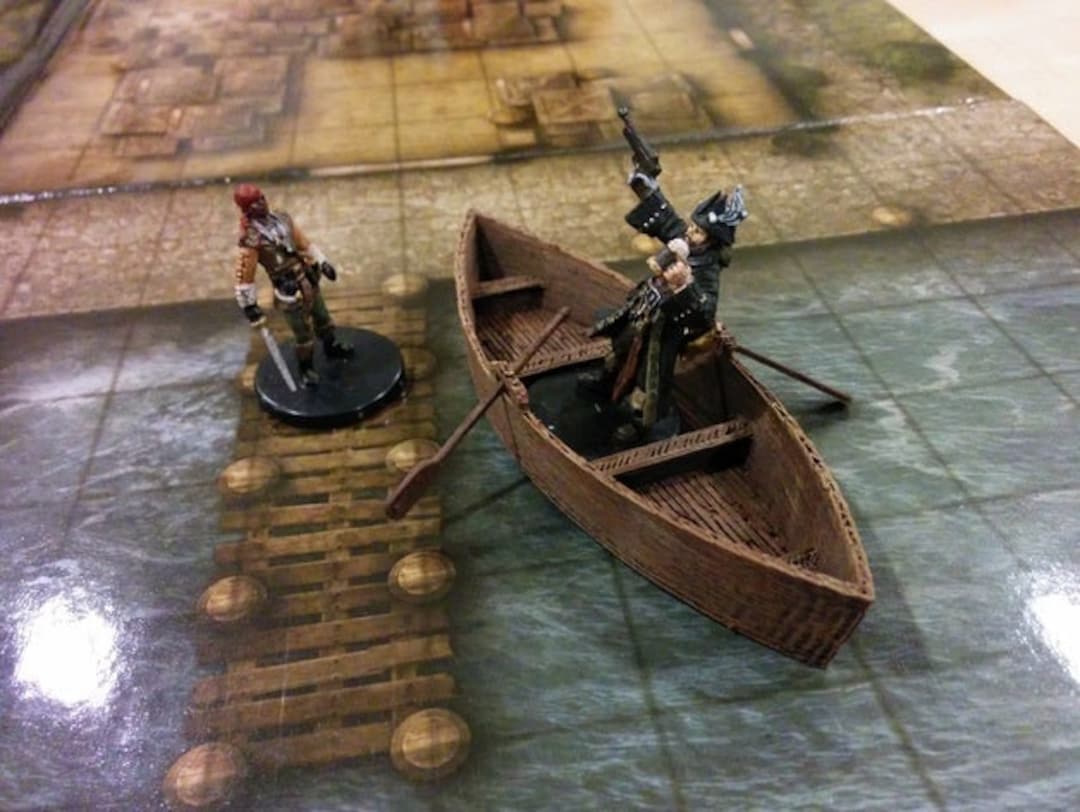 Dnd Rowboat Dinghy Row Boat Small Watercraft Tabletop Scatter Miniature ...