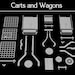 Dnd Carts and Wagons Set Caravan Merchant Supplies Village Tabletop ...