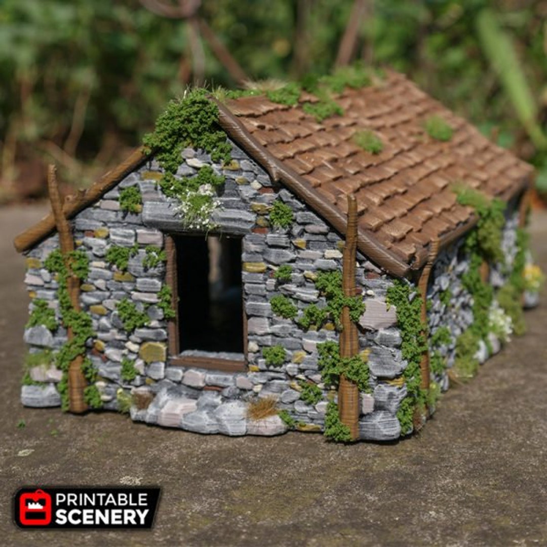 Dnd Stone Barn Tabletop Village Scatter Terrain RPG D&D Dungeons and ...