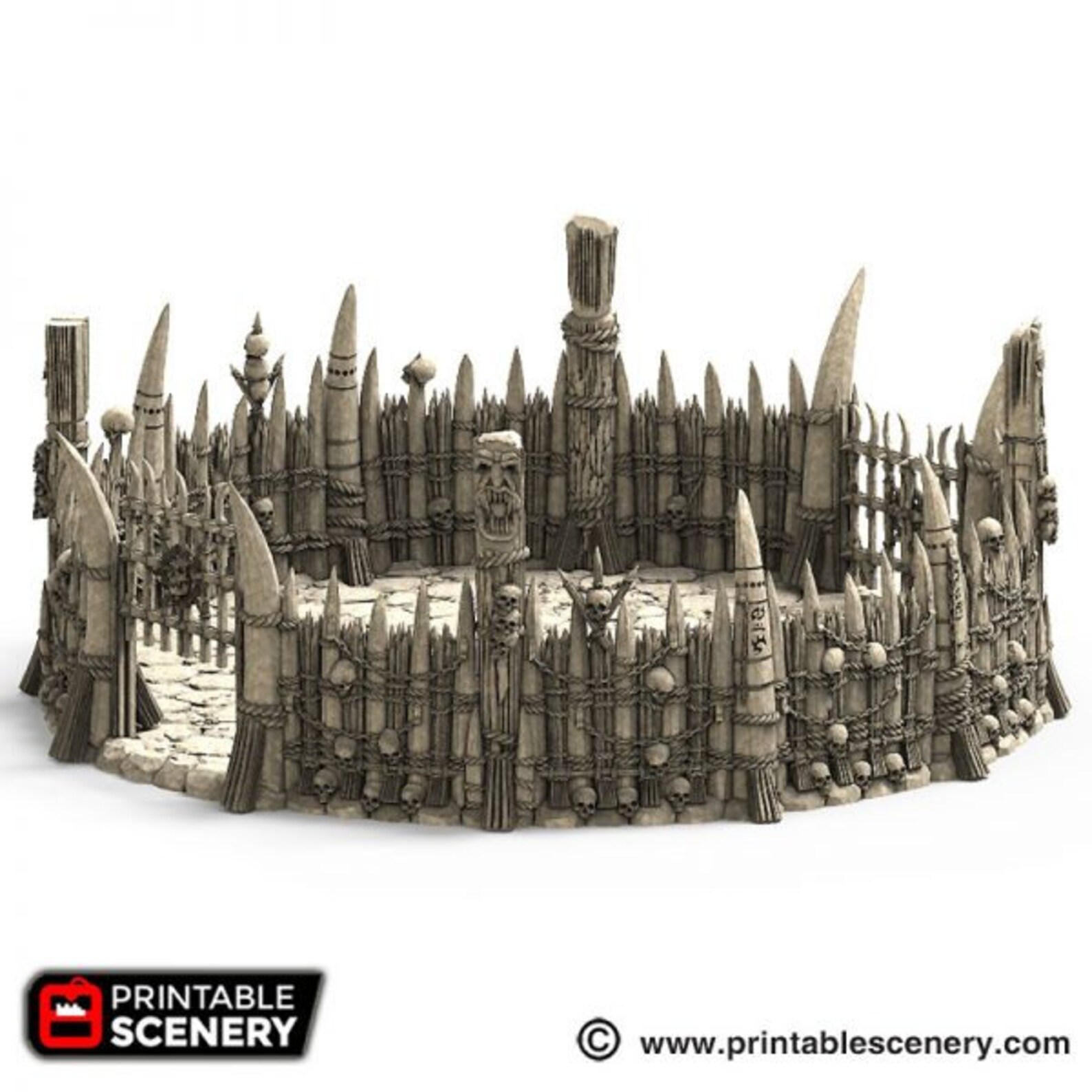 Dnd Orc Fighting Pits Arena 28mm Tabletop Barbarian Tribal Tribe ...