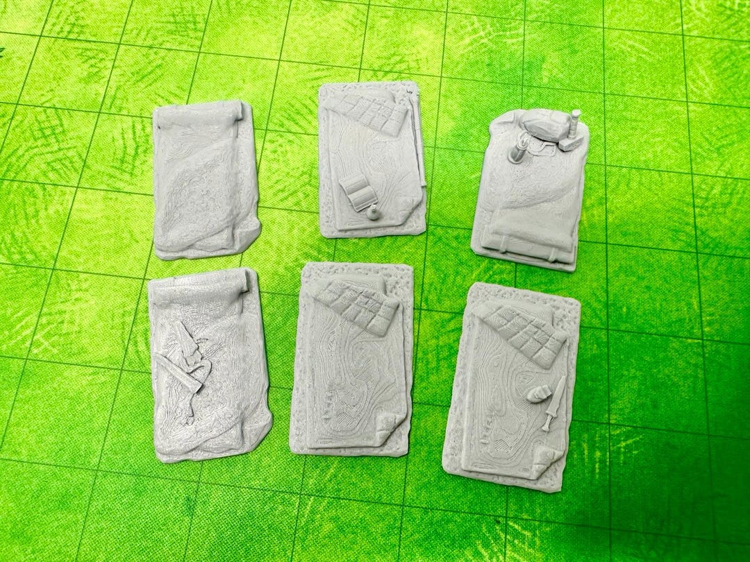 Dnd Bedrolls Set for Adventurers Camp Tents Tabletop Scatter Terrain ...