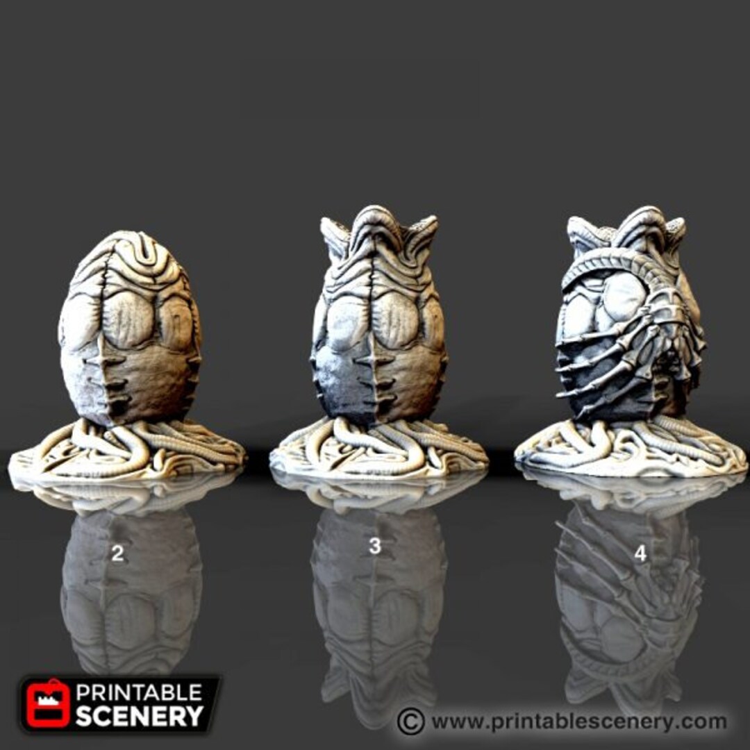 Dnd Sci-fi Alien Spawn Pods Eggs Hive Queen Eggs Facehugger Nests ...