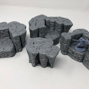 Dnd Stackable Rocks Tabletop Cave Cavern Scatter Terrain RPG Pathfinder ...