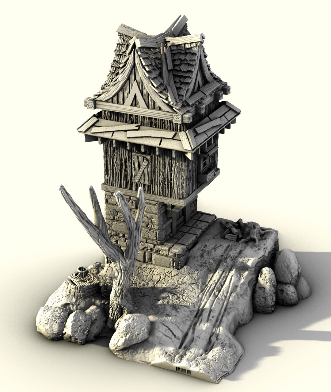 Dnd Small House With Base Village Cottage Tabletop Scatter Terrain RPG ...