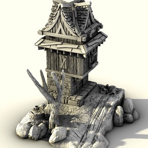 Dnd Small House With Base Village Cottage Tabletop Scatter Terrain RPG ...