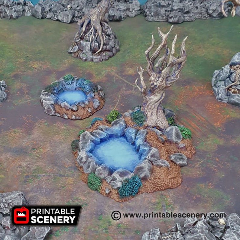 Dnd Fey Marshes Swampland Swamp Tabletop Scatter Terrain RPG | Etsy